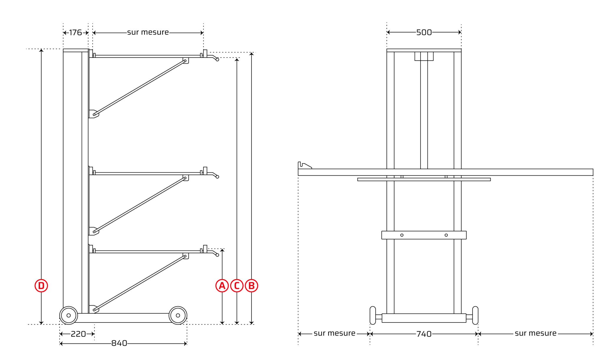 Standard Column Lift – ADR Boulangerie